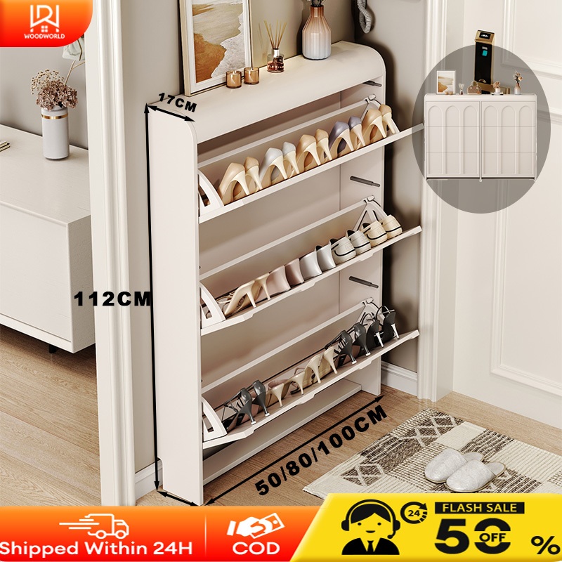 Shoe cabinet household storage shoe rack entrance corridor simple shoe ...