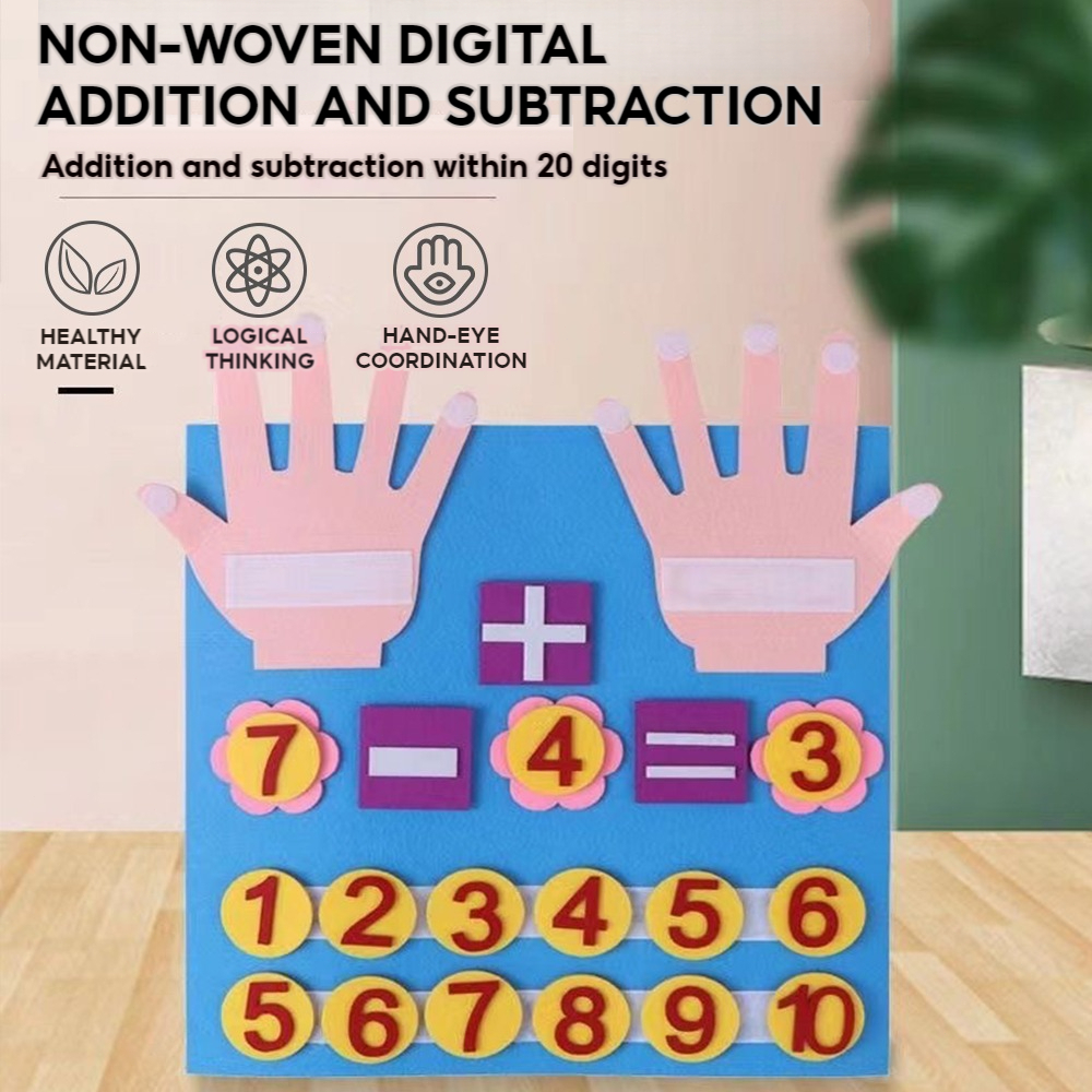 Felt Finger Math Counting Subtraction Addition Number Puzzle Toddler ...