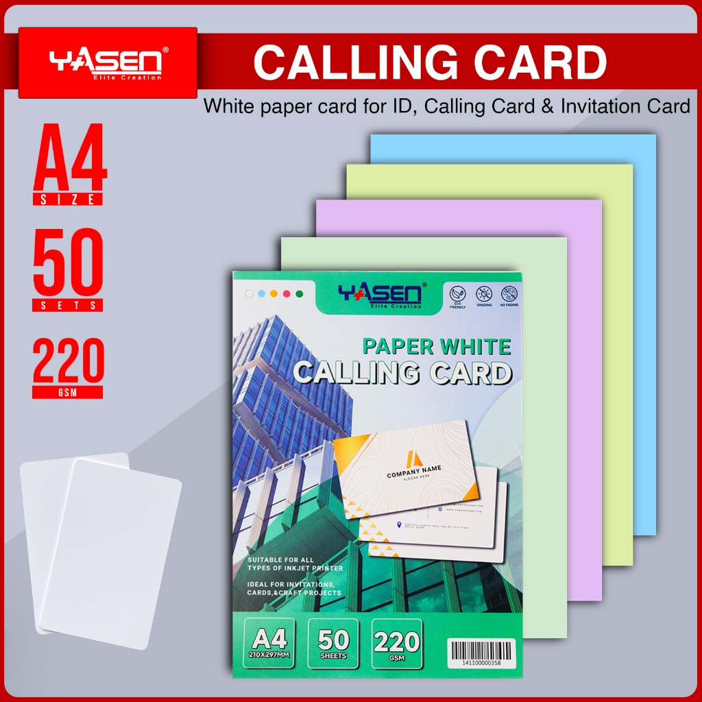YASEN A4 Size Calling Card Paper Matte 220gsm 250gsm Double Sided ...