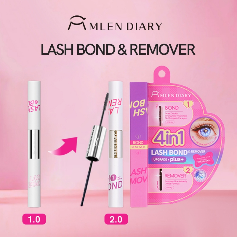 MLEN DIARY Lash Bond And Remover Mascara Glue Set Waterproof ...