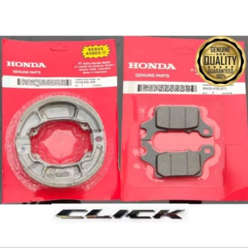 HONDA CLICK BRAKE SHOE BRAKE PAD 125 V2, V3/ 150 V2/ 160 CBS | Shopee ...