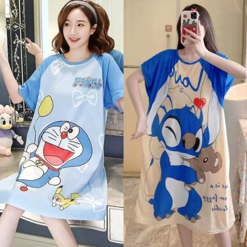 Doraemon Dress Daster for Adult Pambahay Character Lilo & Stitch ...