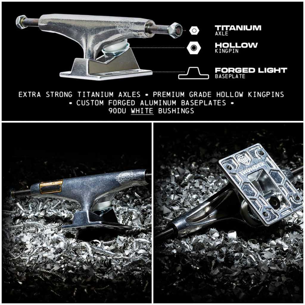 THUNDER TITANIUM 3 POLISHED SKATEBOARD TRUCKS | Shopee Philippines