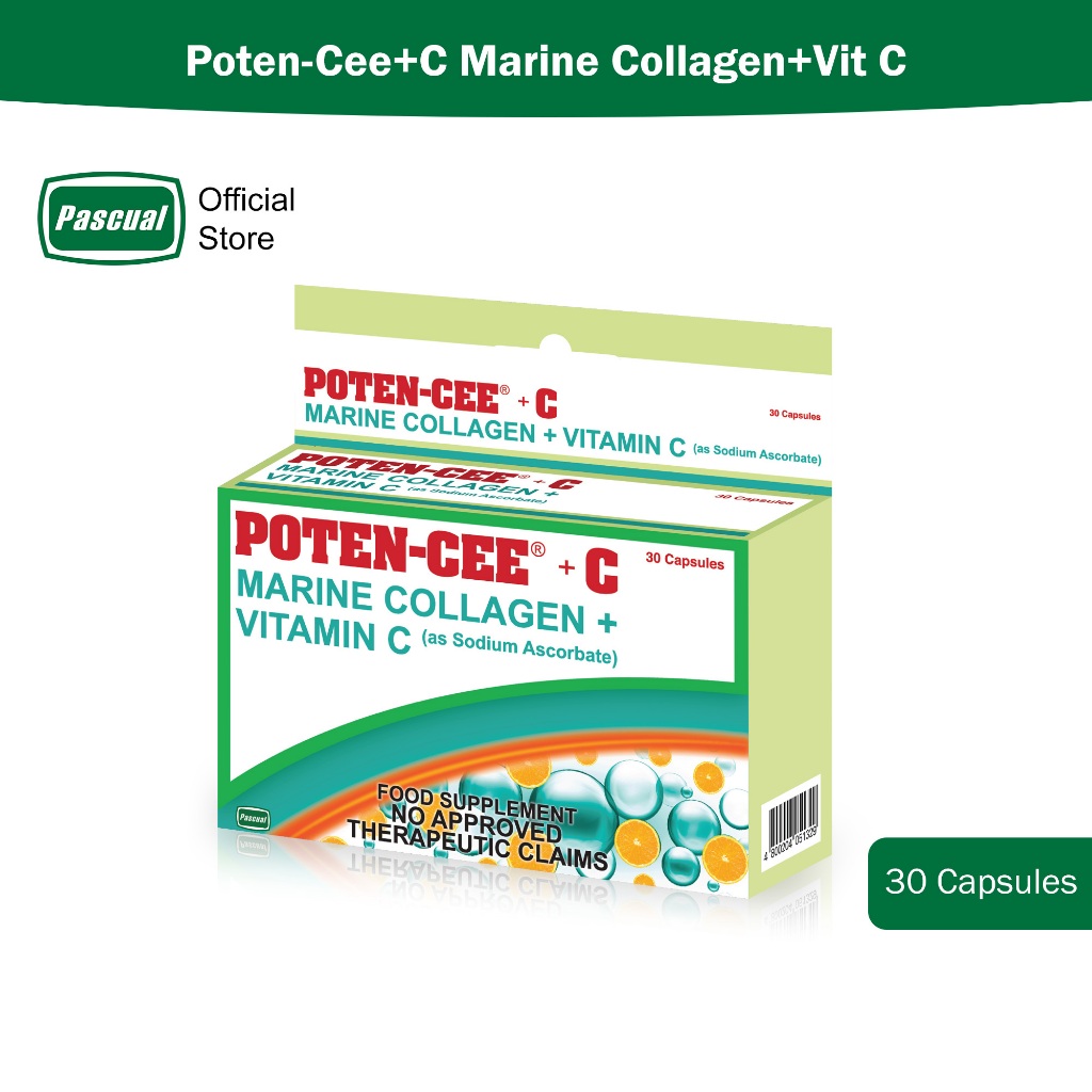 POTEN-CEE+C MARINE COLLAGEN+VIT C (30's) | Shopee Philippines