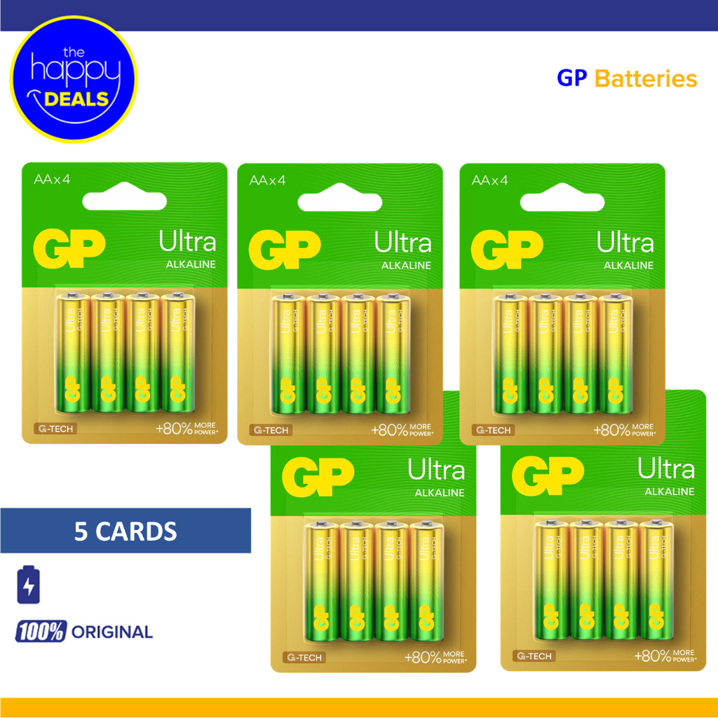 GP Ultra Alkaline AA Battery (20pcs) | Shopee Philippines