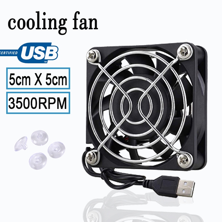 USB DC Brushless Fan 50 x 10mm High RPM DIY CoolerUSB Computer or ...