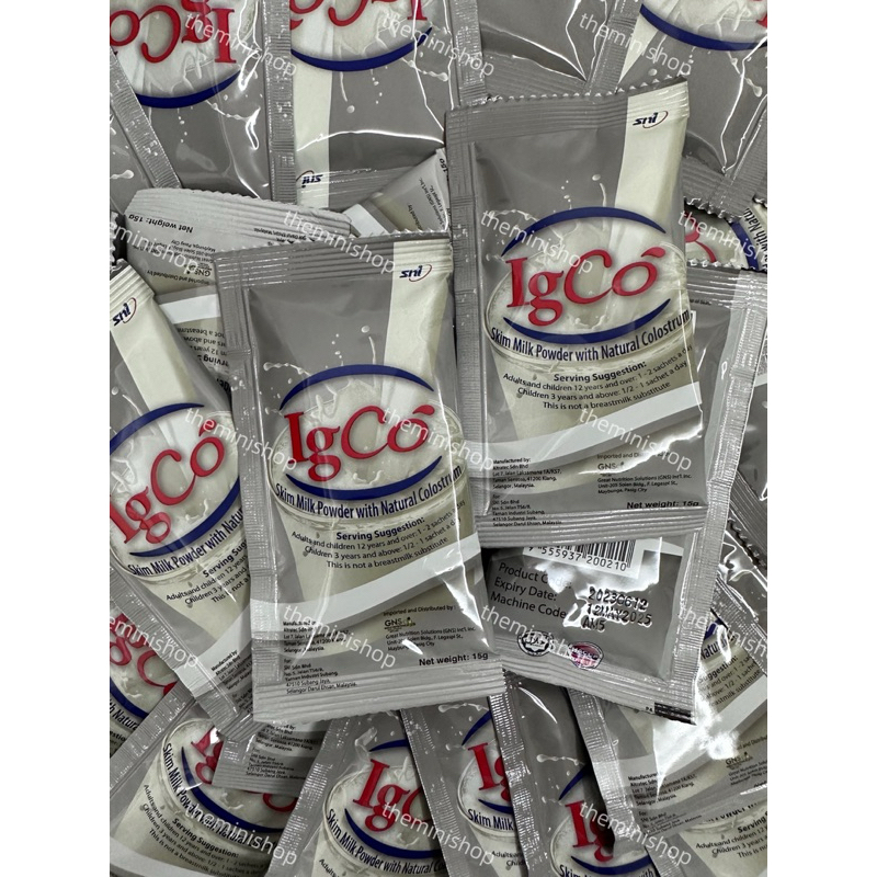 [10 SACHETS] IgCo Skim Milk Powder with Natural Colostrum | Shopee ...
