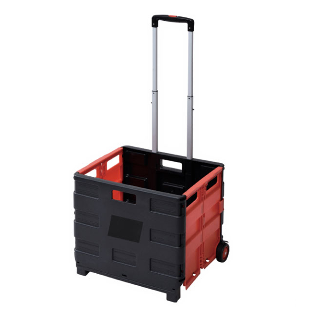 Folding Plastic Shopping Trolley Storage Boot Cart Box Trolley Shopping ...