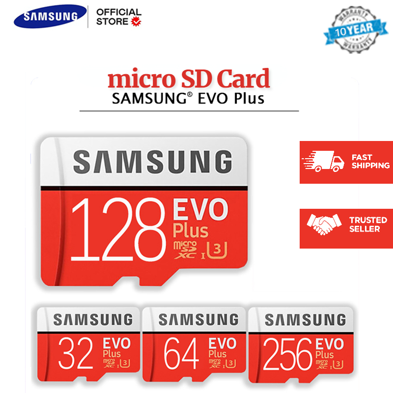 Samsung Memory Card Evo Plus 128GB 256GB 512GB 1TB Micro SD Card Class ...