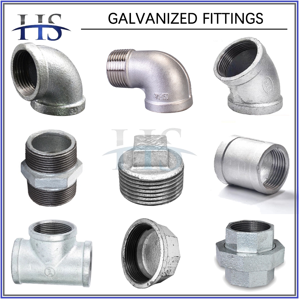 GI Pipe Fittings Galvanized Adaptors For Plumbing Works ELBOW TEE END ...