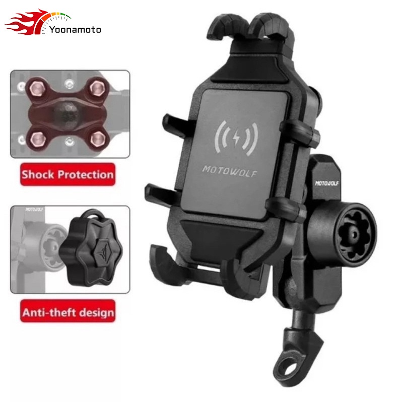 Motowolf Phone Holder v4 Ultimate Grip Phone Holder 360° Rotatable and ...