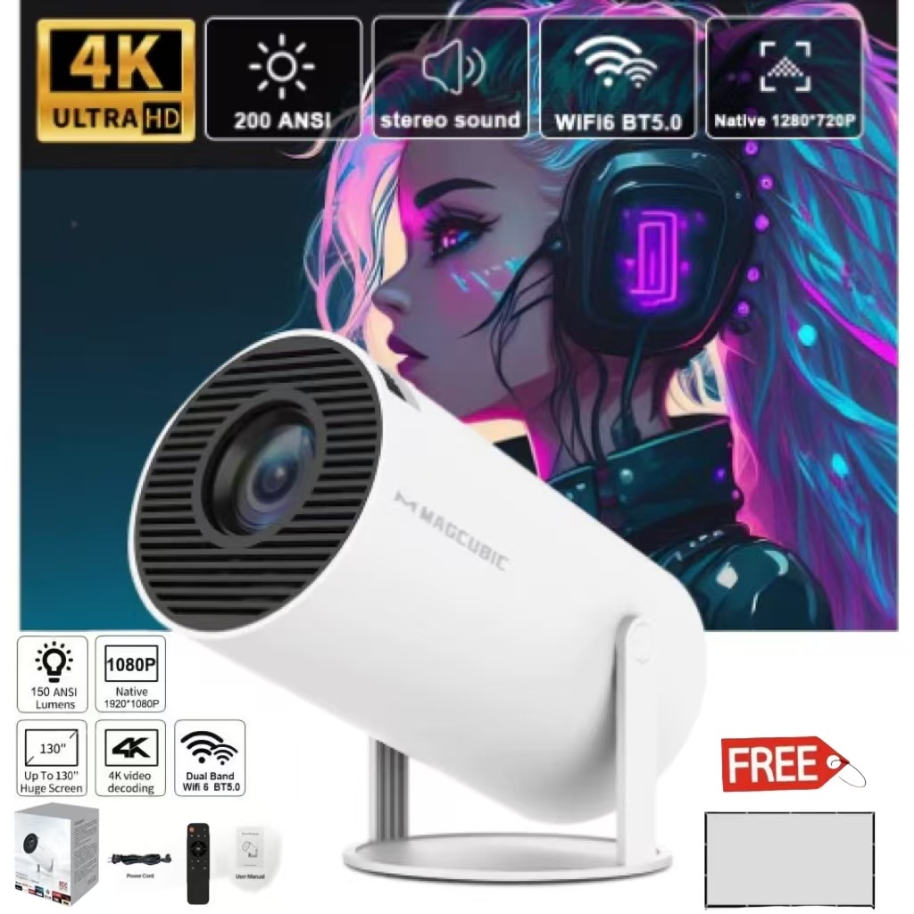 HY300/F900 Projector Ultra HD 4K speaker Multimedia projection Portable ...