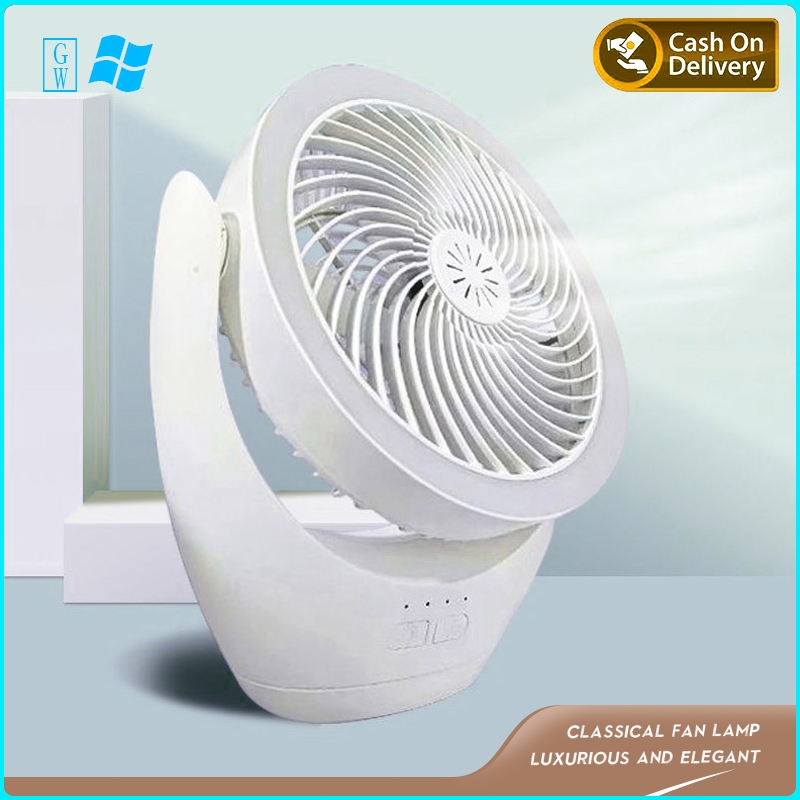Desk Fan with Light 8inch 3 levels Rechargeable Fan with Night Light ...