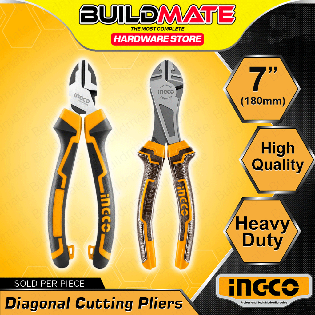 BUILDMATE Ingco 7 Inch Diagonal Cutting Pliers Heavy Duty / High ...
