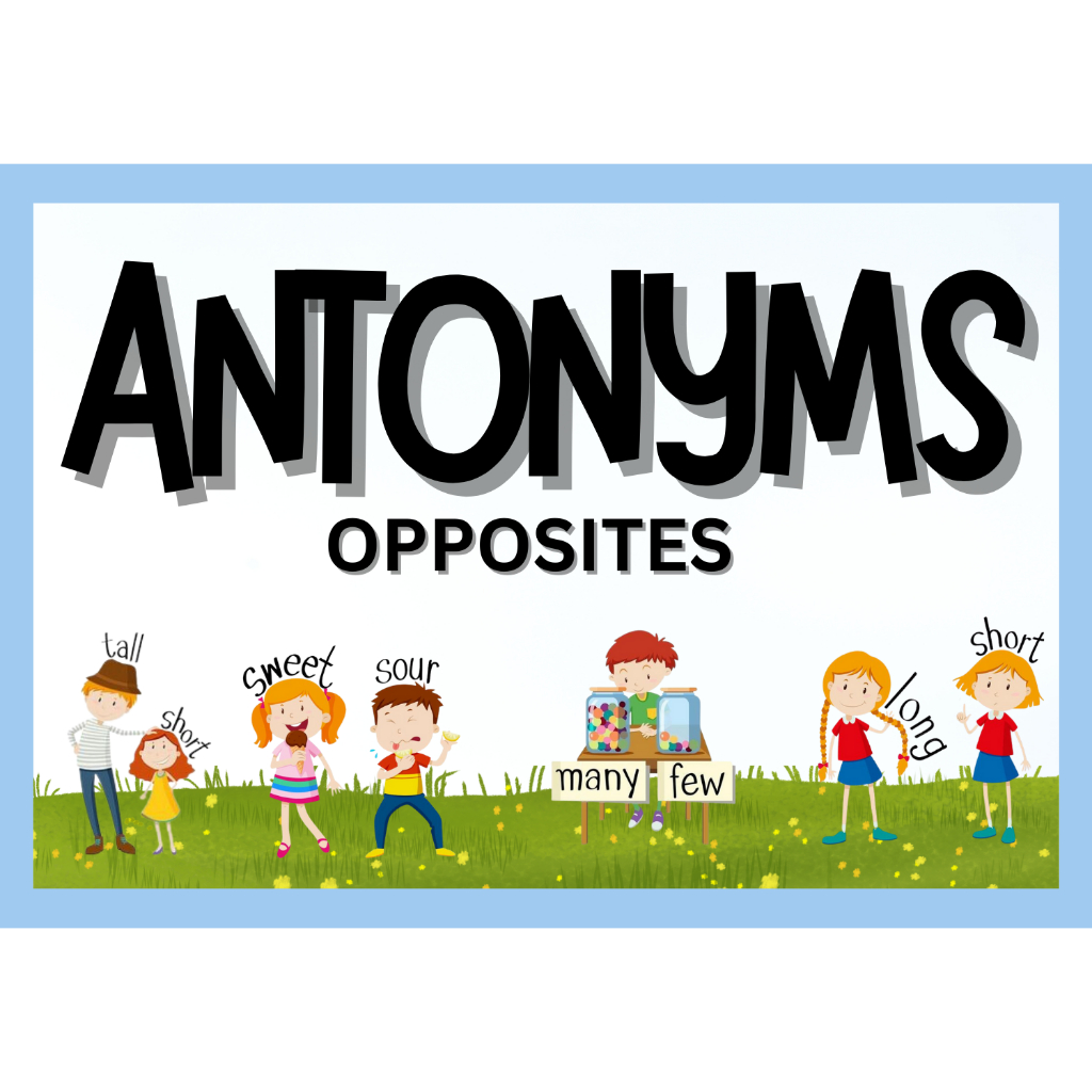 20pcs of Antonyms Flashcards with Picture and free ring binder | Shopee ...