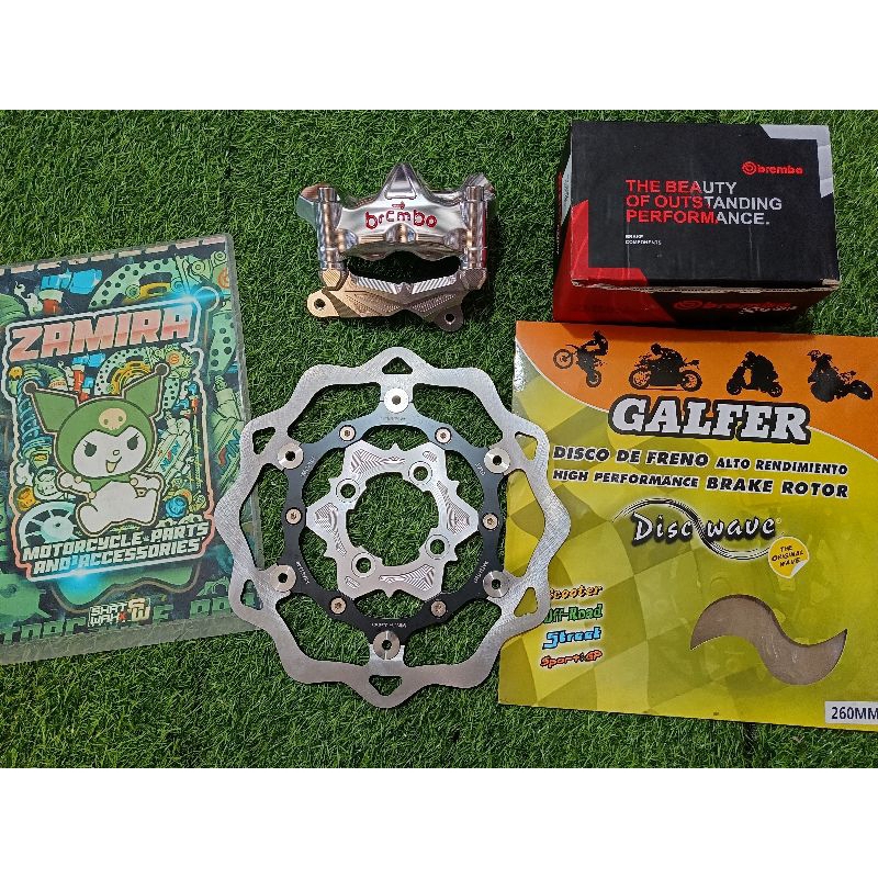 GP4 Brake Caliper & Galper Disc 260mm for HONDA CLICK V1 V2 V3 / BEAT ...