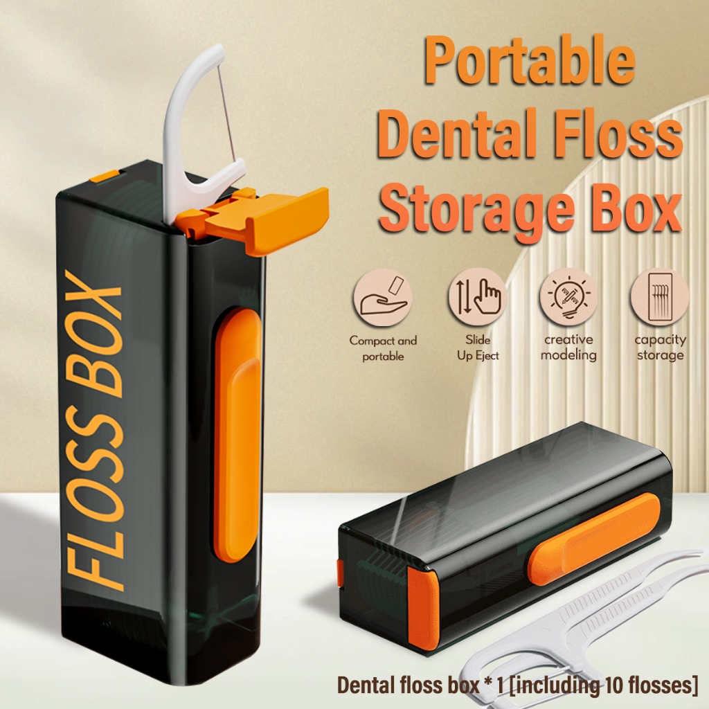 Box Press Automatic Pop-Up Dental Floss Storage Box, Portable Dental ...