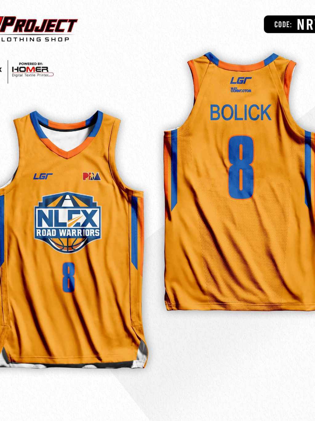 PBA JPROJECT PREMIUM BASKETBALL JERSEY (NLEX RW ) | Shopee Philippines