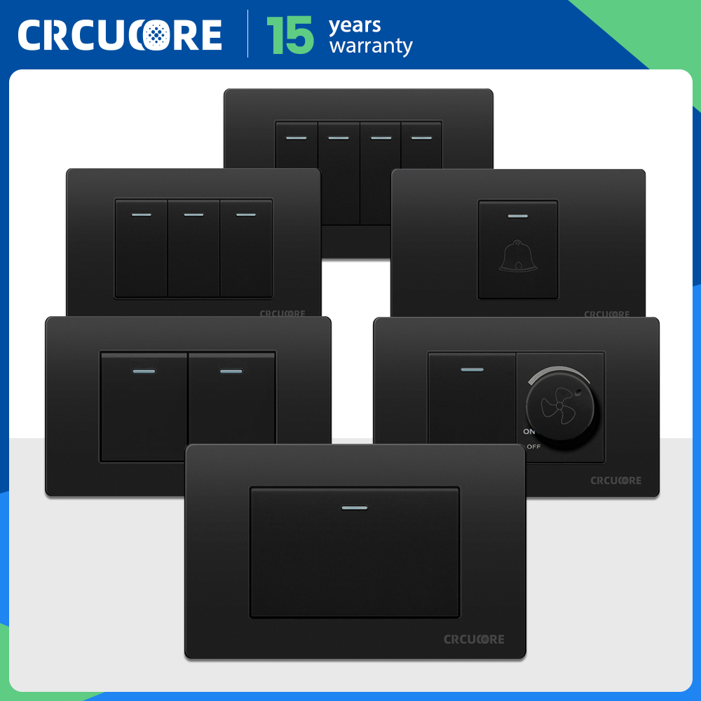 CIRCUCORE Home Light Switch 1/2/3/4Gang Switch Wall 118 Wide Series ...