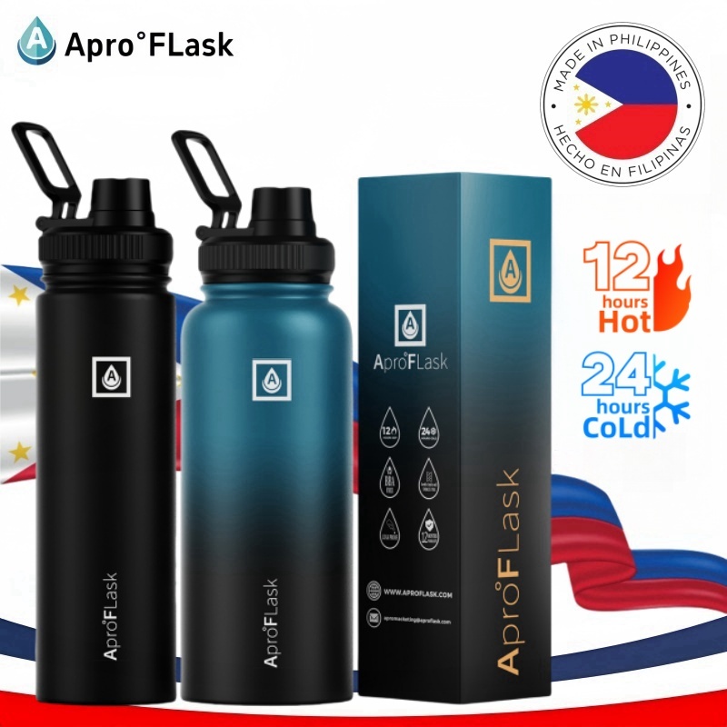 Apro°Flask 22oz/32oz Tumbler Vacuum Flask Wide Mouth with Spout Lid Hot ...