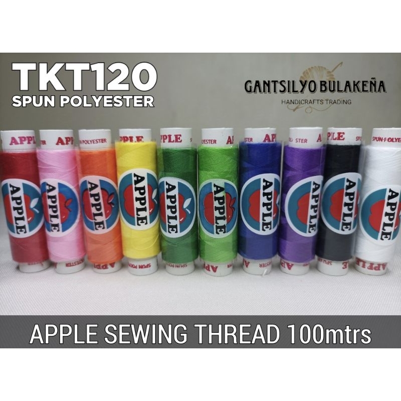 APPLE SEWING THREAD Tkt120 100meters (SMALL) per PIECE | Shopee Philippines