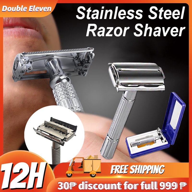 Manual Shaver with blade Stainless steel razor shaver for men safety ...