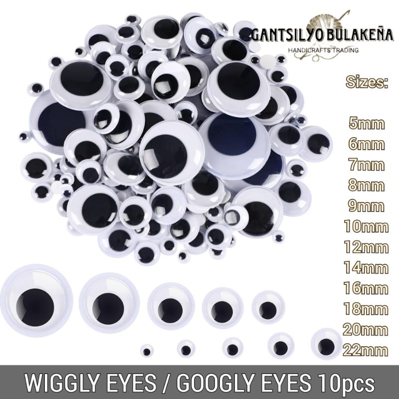 WIGGLY EYES Moving Eyes Googly Eyes 10pcs per Pack | Shopee Philippines
