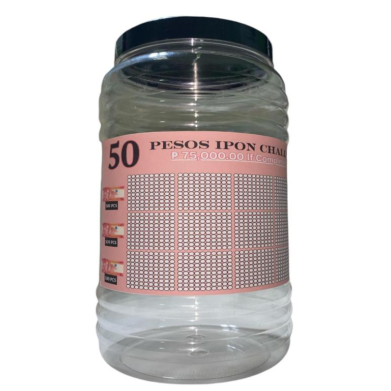 Alkansya BIG Size JAR 50PESOS Ipon Challenge Cutie | Shopee Philippines