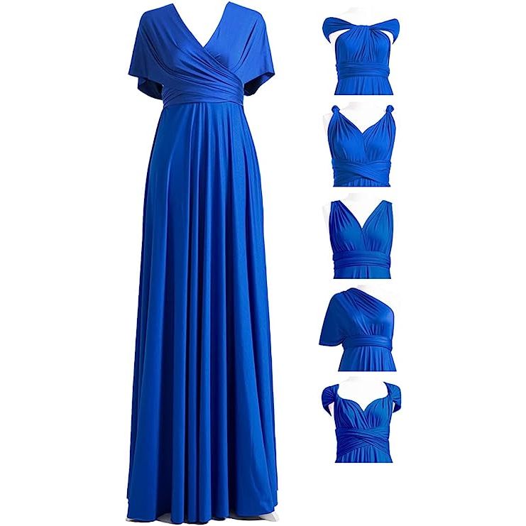 ROYAL BLUE Infinity Dress with Attached Tube Floorlength | Shopee ...