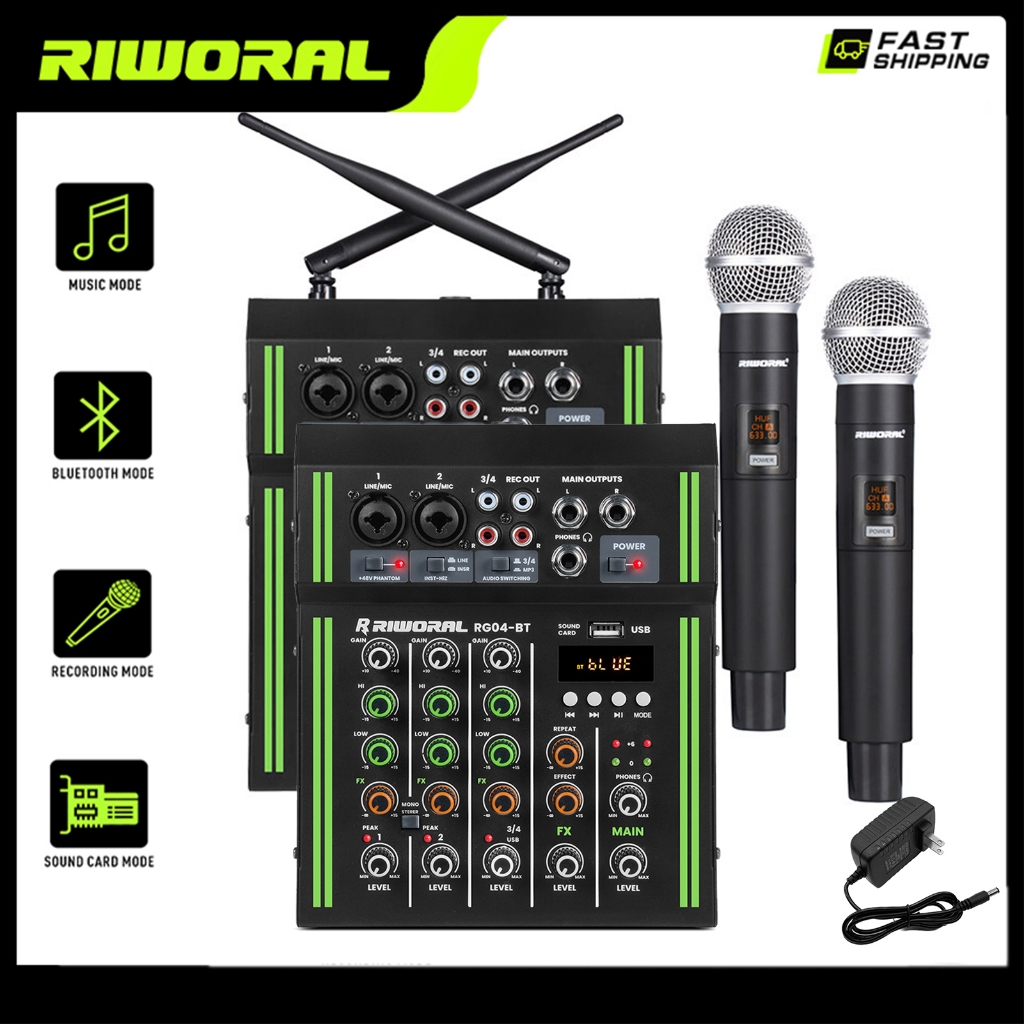 Audio Mixer 4 Channels Mini Musical Mixer Multifunctional PC Interface ...