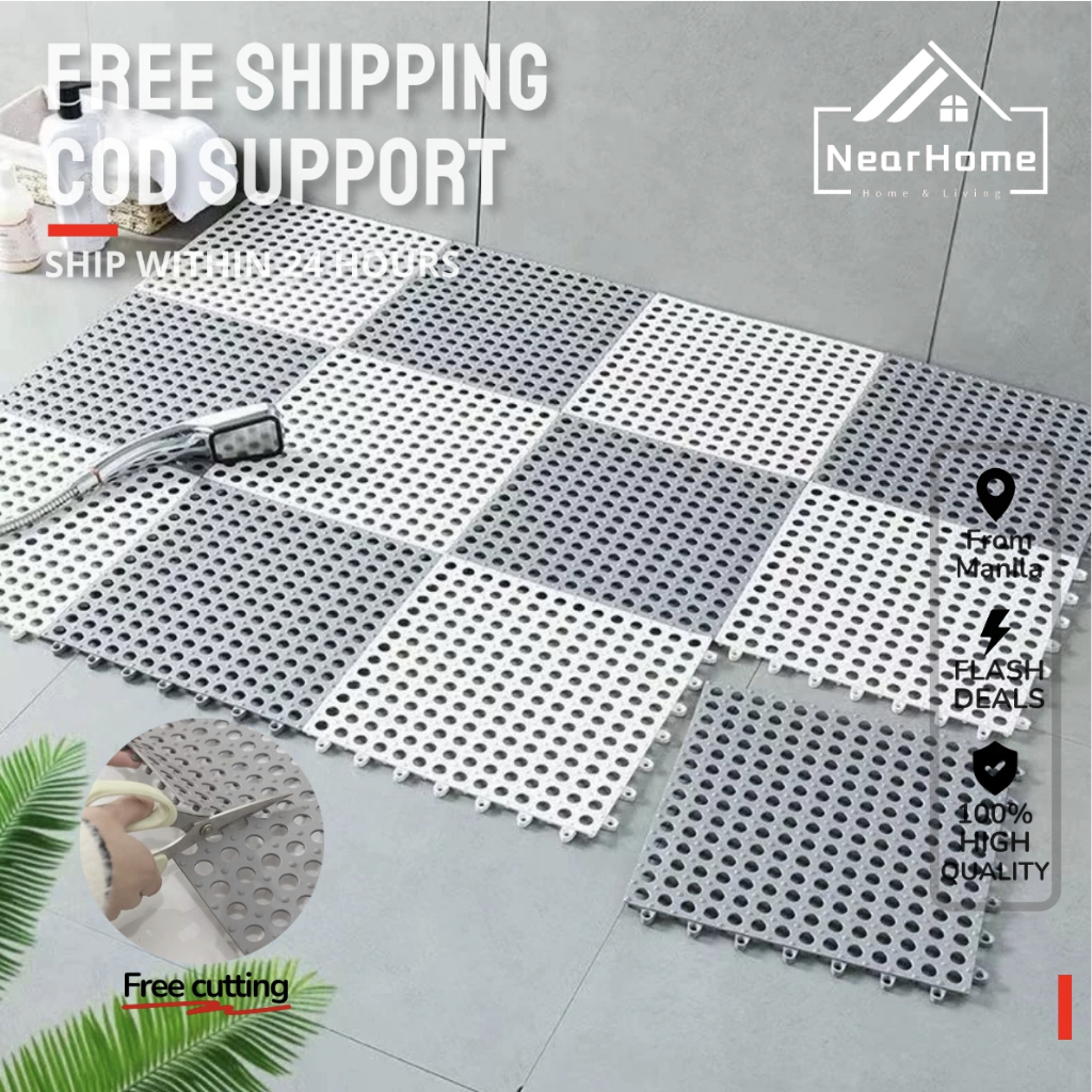 30x30cm bathroom anti-skid mat shower mat splicing floor mat decoration ...