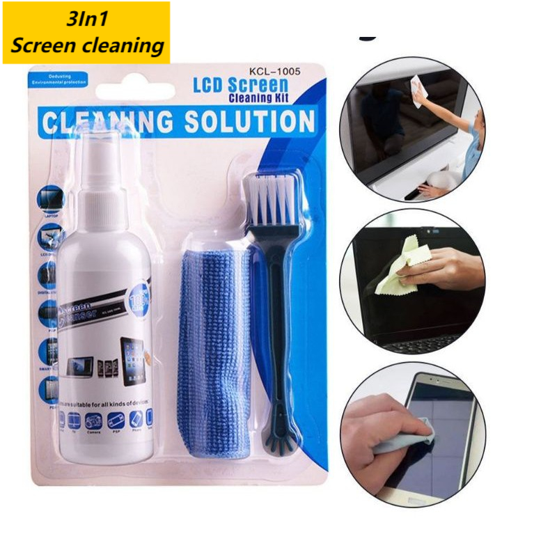 3In1 LCD Screen Cleaning Kit For Computer TV Mobile Phone Laptop Camera ...