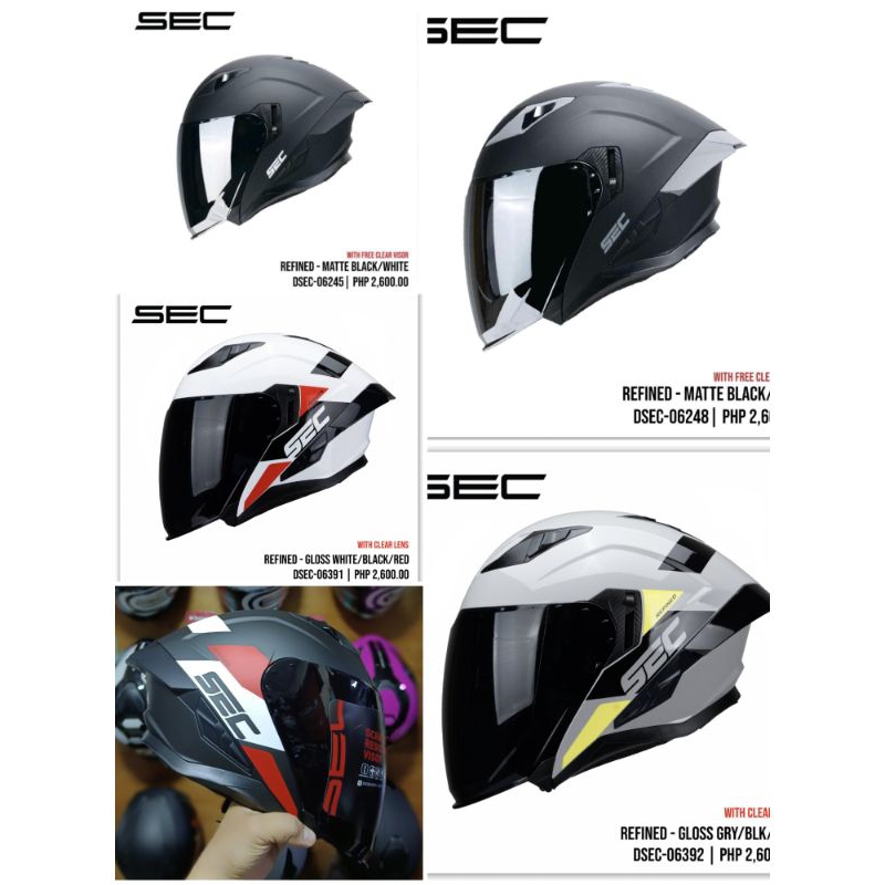 SEC REFINED HALF FACE DUAL VISOR | Shopee Philippines