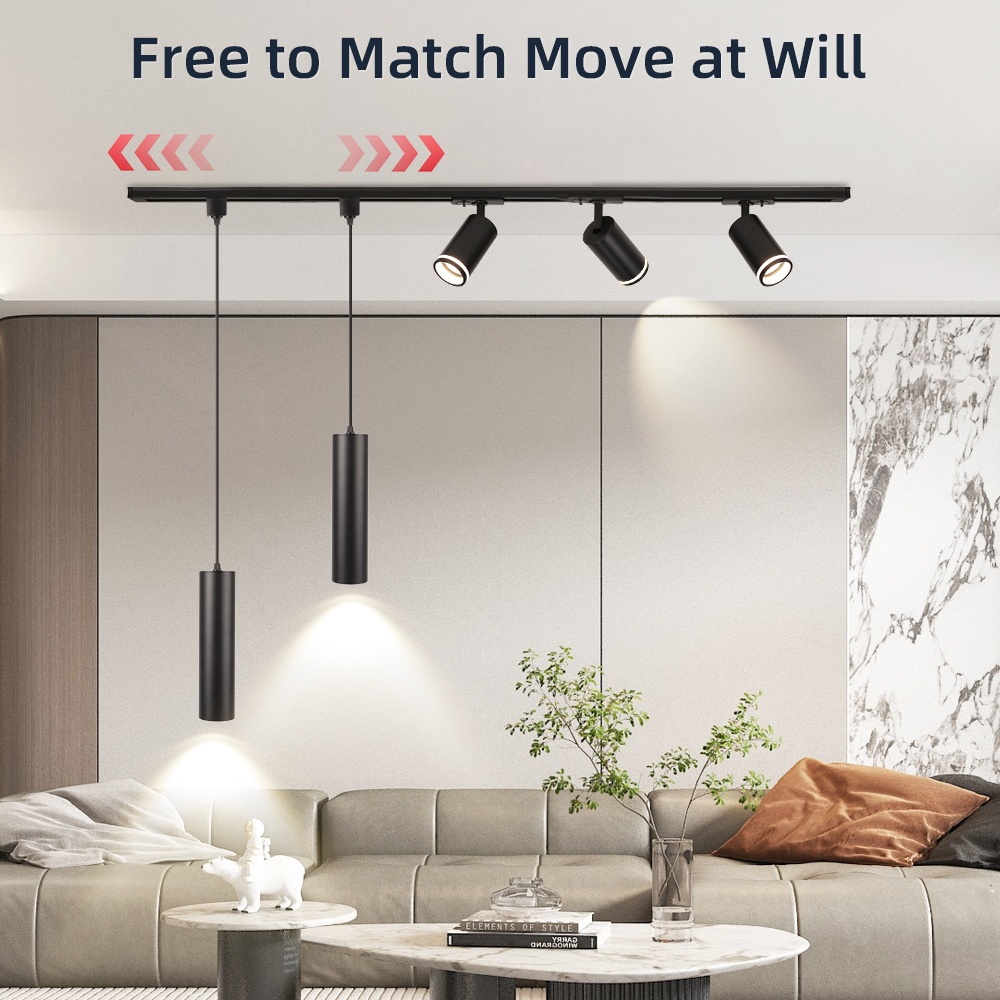 LED Track Pendant Light Bar Counter Chandelier Ceiling Lights Hanging ...