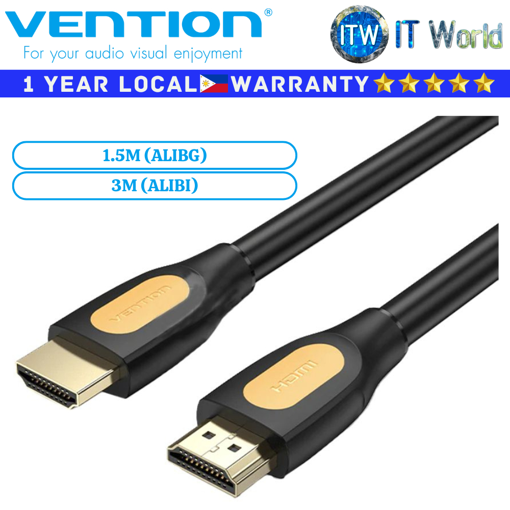 Itw | Vention Cable ALIB HDMI-A Male to Male 4K HD Cable PVC Type (1.5M ...