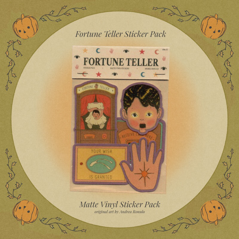 Fortune Teller Matte Vinyl Sticker Pack (waterproof and scratchproof ...