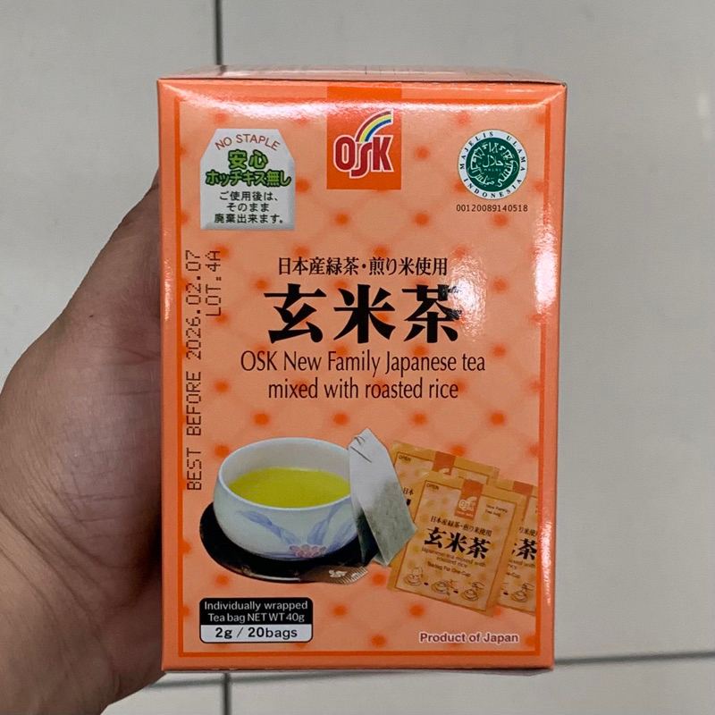 OSK NEW FAMILY JAPANESE TEA MIXED WITH ROASTED RICE 2g x 20g | Shopee ...