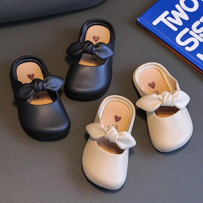 New Korea Girl Cute Bow Classic Princess toe sandals Parent-child ...