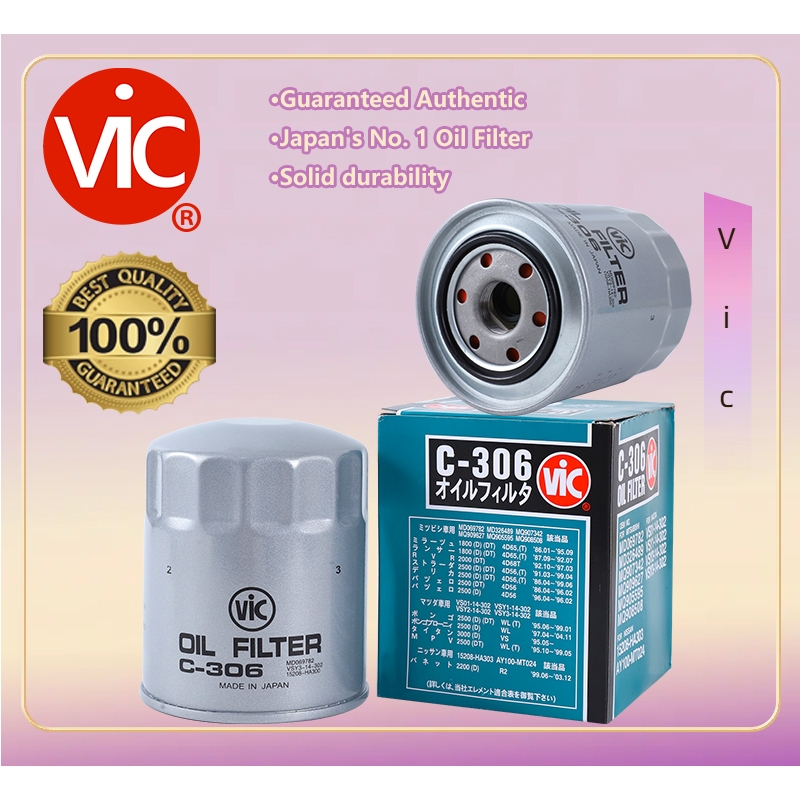 C-306 Genuine Vic Oil Filter Montero 4D56, Adventure, Pajero, Starrex ...