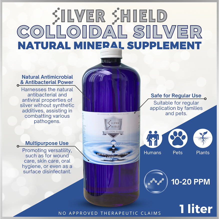 SILVER SHIELD Ionic Nano Colloidal Silver - Natural Mineral Supplement ...