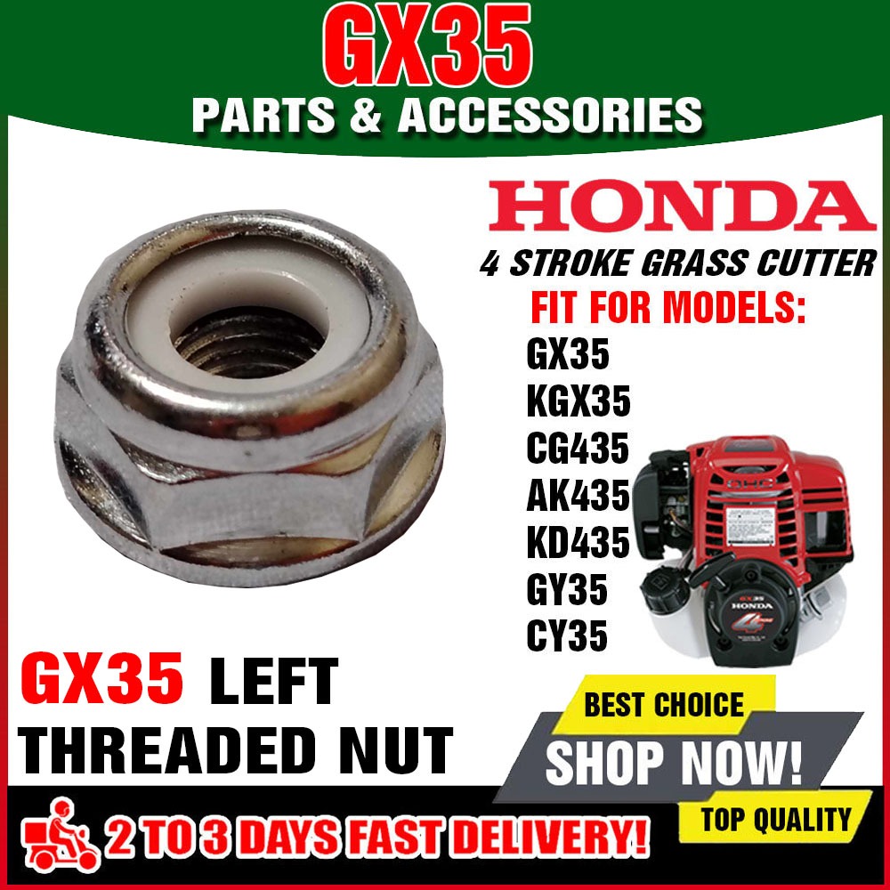 Grass Cutter Reverse Nut Left Turn Nut Fit 2 Stroke 4 Stroke Grass ...