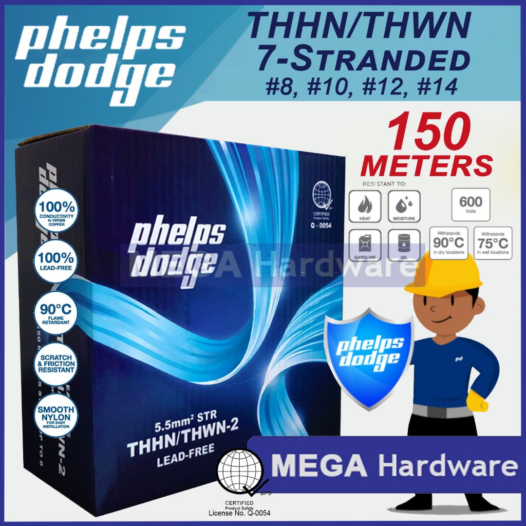 PHELPS DODGE PD THHN/THWN-2 2.0mm2, 3.5mm2, 5.5mm2, 8.0mm2 Stranded ...