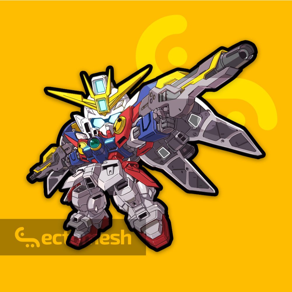 XXXG-00W0 Wing Gundam Zero Chibi A - Vinyl Waterproof Car Sticker by ...
