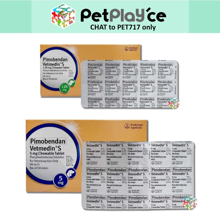 Pimobendan for Dog Vetmedin S Tablets 1.25mg / 5mg Chewable Tablet BI ...