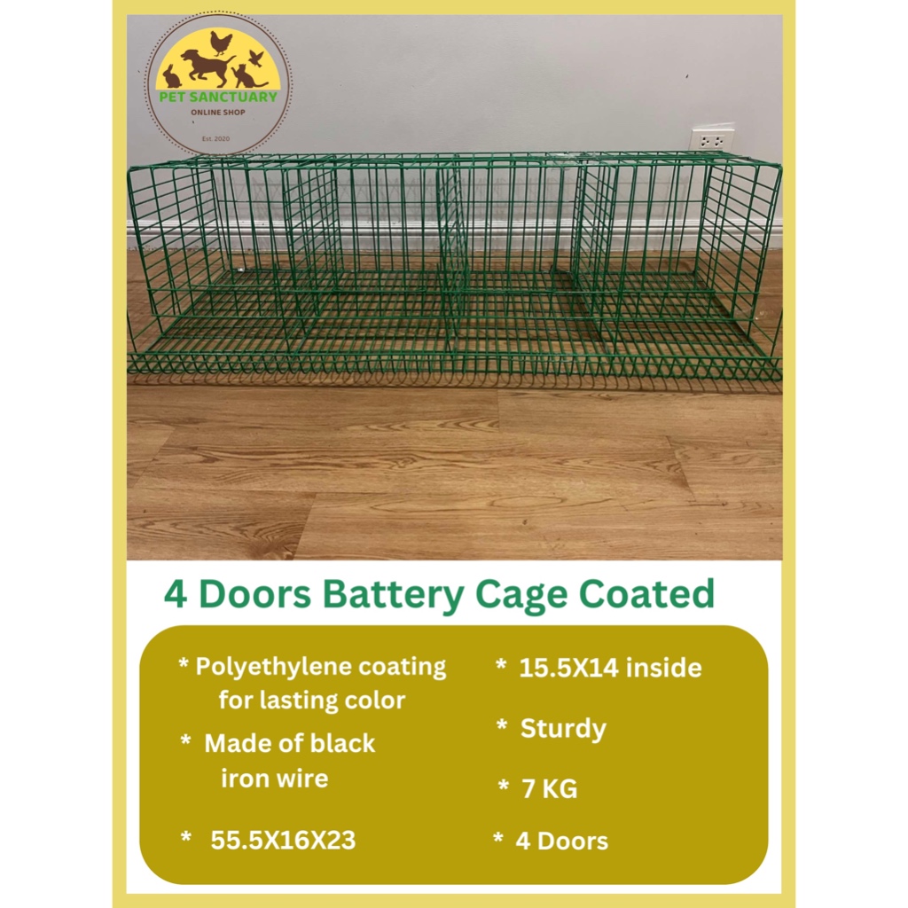 4 Door Battery Cage Coated red color / sabong / cock cage / Kulungan ng ...