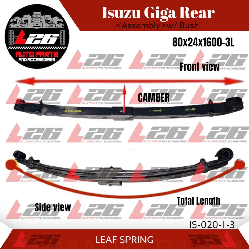 UP-LUC Leaf Spring Assembly Molye for Isuzu Giga Rear with Bush ...