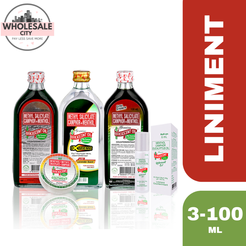 Efficascent Oil 25ML / 50ML / 100ML & RUB 10G | Shopee Philippines