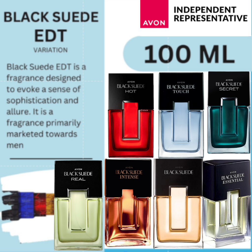 AVON ORIGINAL Black Suede Eau De Toilette Spray 100ml Perfumes for Men ...