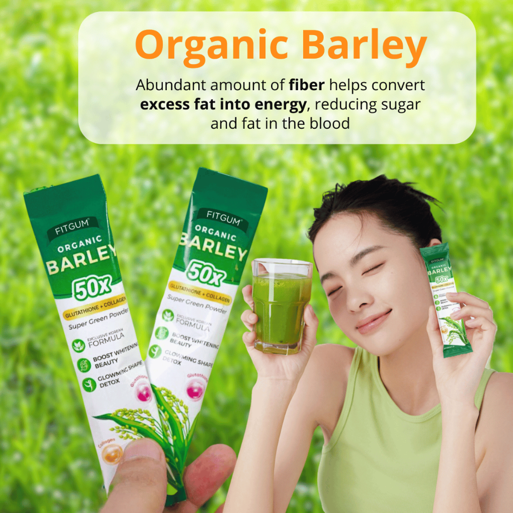 FITGUM Organic Barley Grass Powder Original With X50 Glutathione ...