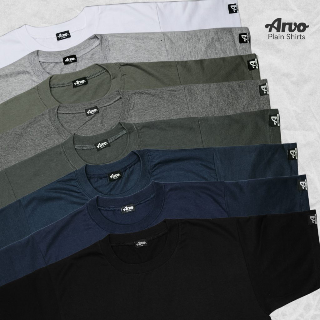 ARVO PH - Basic Plain Tee Shirt Unisex | Black White Steel Gray ...
